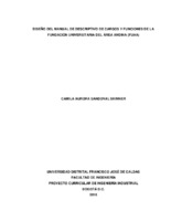 Diseño del Manual de Descriptivos de Cargos y Funciones de la Fundación ...