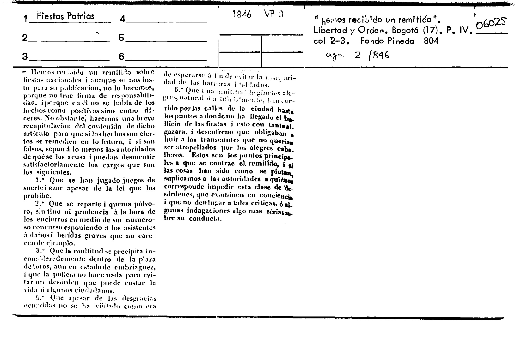 Hemos recibido un remitido