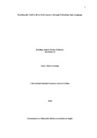 Teaching the verb to be to deaf learners through Colombian sign language