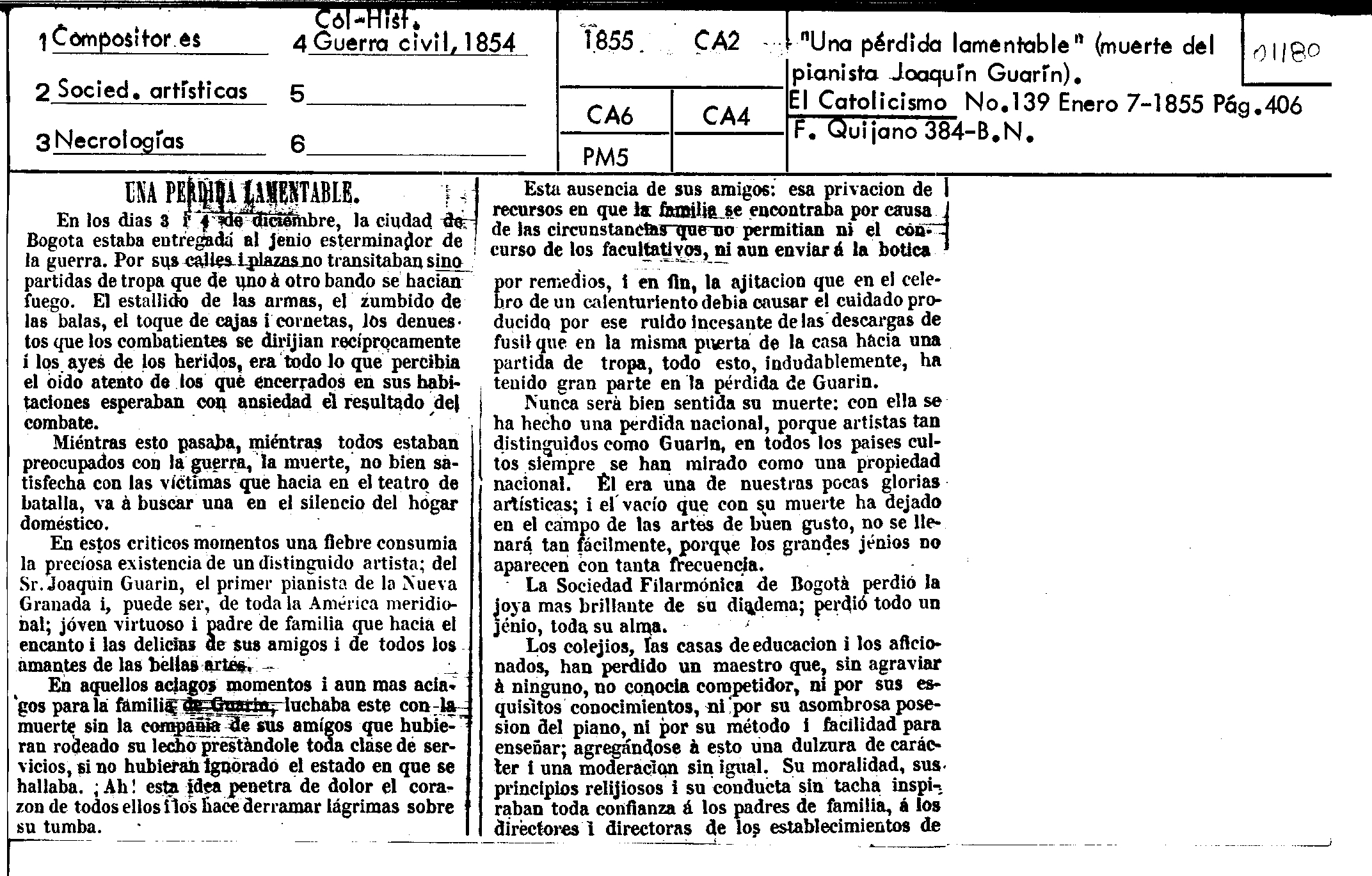 Una Pérdida Lamentable